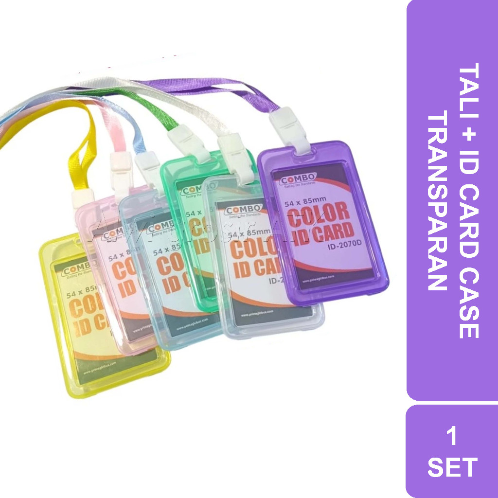 Jual Full Set Tali Name Tag + Id Card Transparan 2 Sisi Untuk Panitia ...