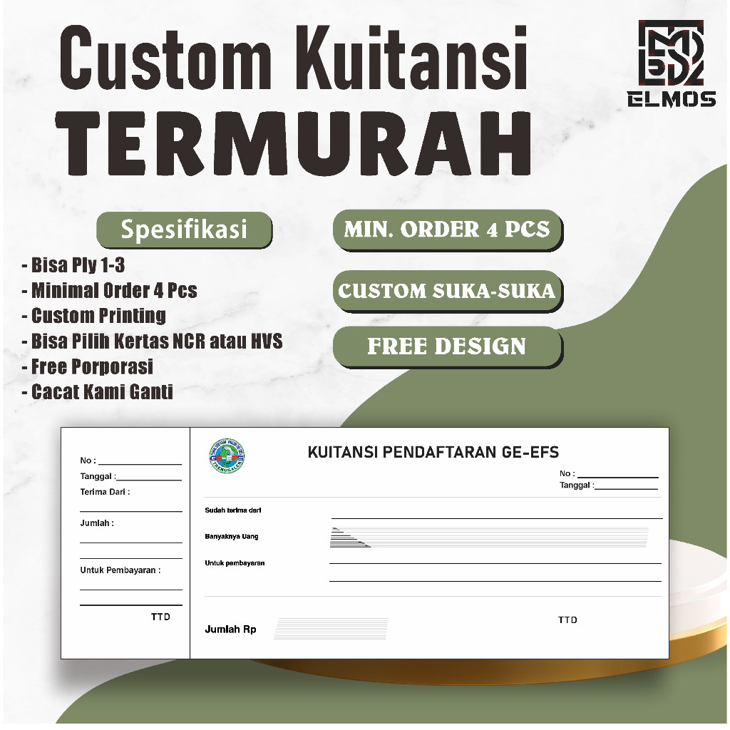 Jual Kuitansi Custom Suka-Suka | Kwitansi Custom | Kuitansi Termurah ...