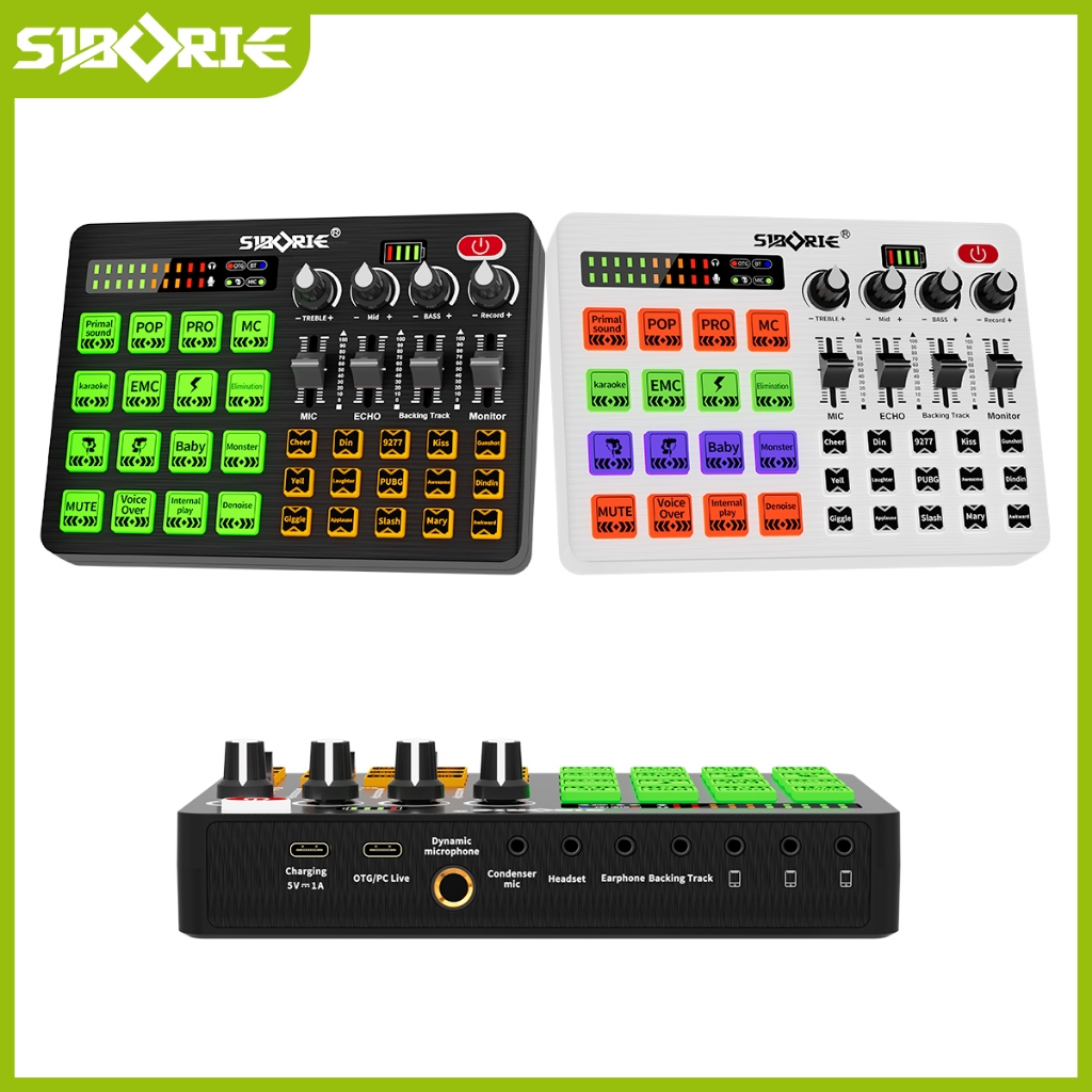 Jual Siborie S6 Soundcard Mixer Bluetooth Sound Card Audio USB External ...