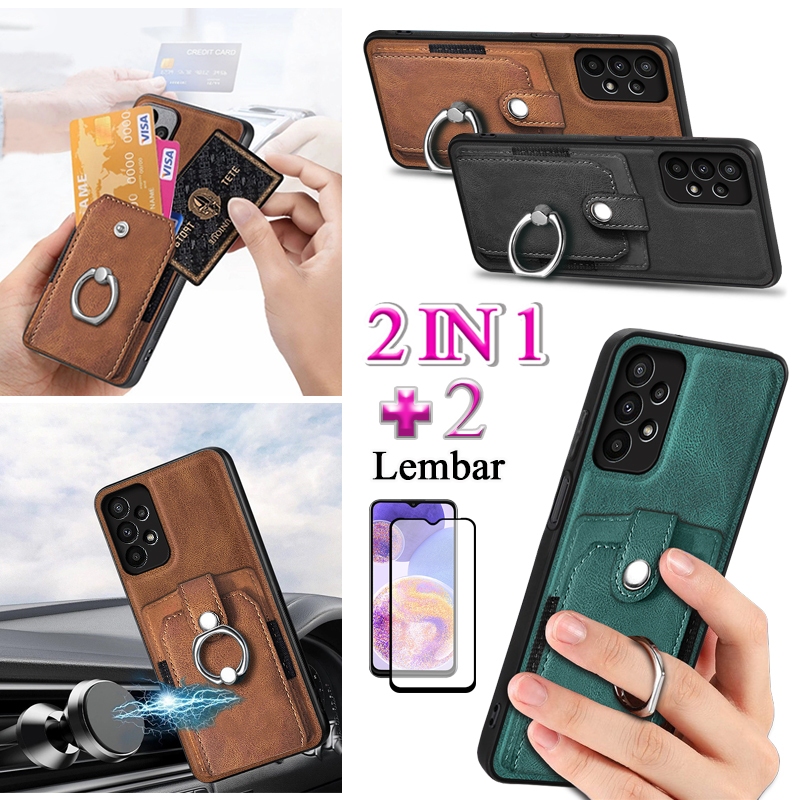 Jual 2 In 1 Casing For Samsung Galaxy A23 5G Kulit Terkejut Kasus ...