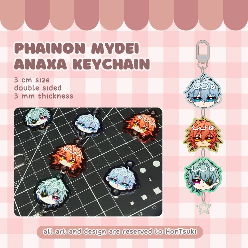 Jual [Ready Stock] Trio Amphoreus Phainon Mydei Anaxa Linked Keychain ...