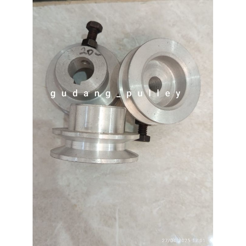 Jual pulley puli alumunium A1 x 2.5 inch as buntu - 1 inch | Shopee ...