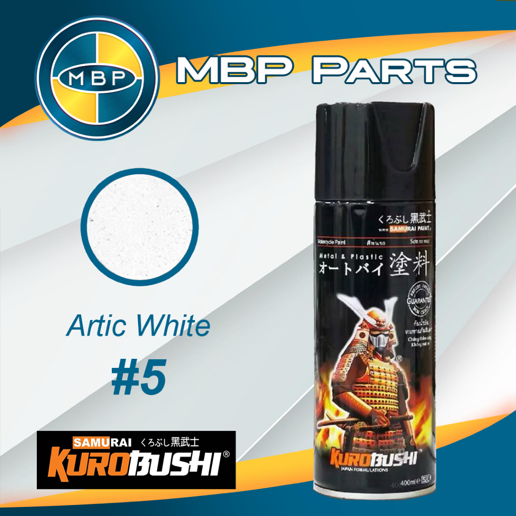 Jual Samurai Paint ARCTIC WHITE 5 Warna Standar Putih Artik Cat Semprot Aerosol Samurai ...
