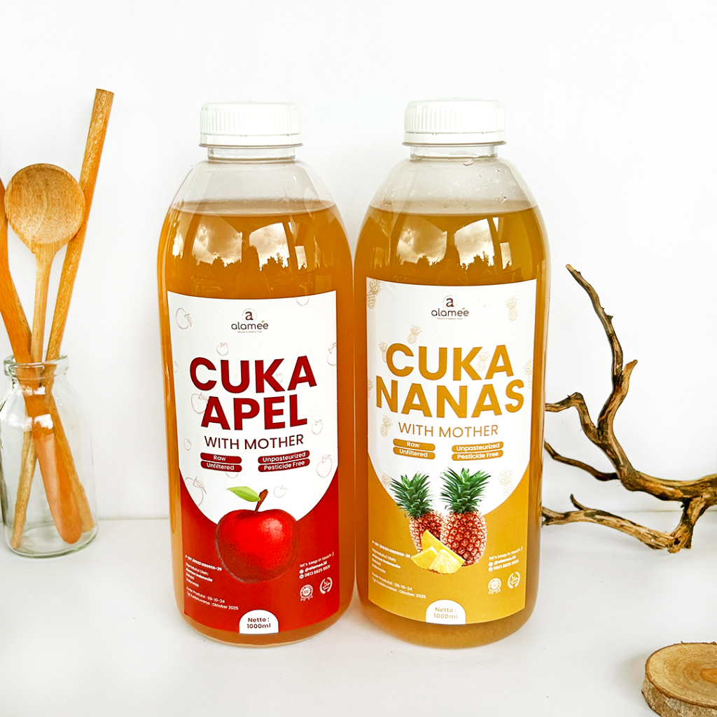 Jual ALAMEE Cuka Apel Nanas Original Vinega With Mother Organik Pine ...