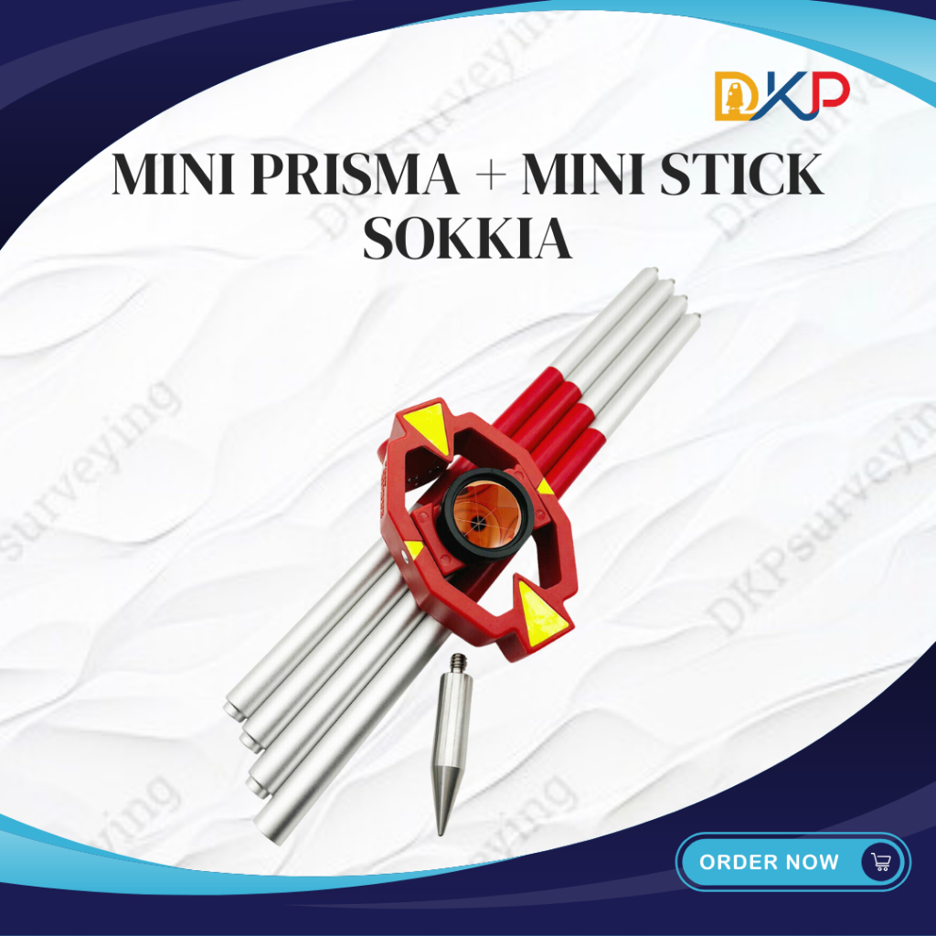 Jual Mini Prism / Prisma Mini + Mini Stick Pole Model SOKKIA | Shopee ...