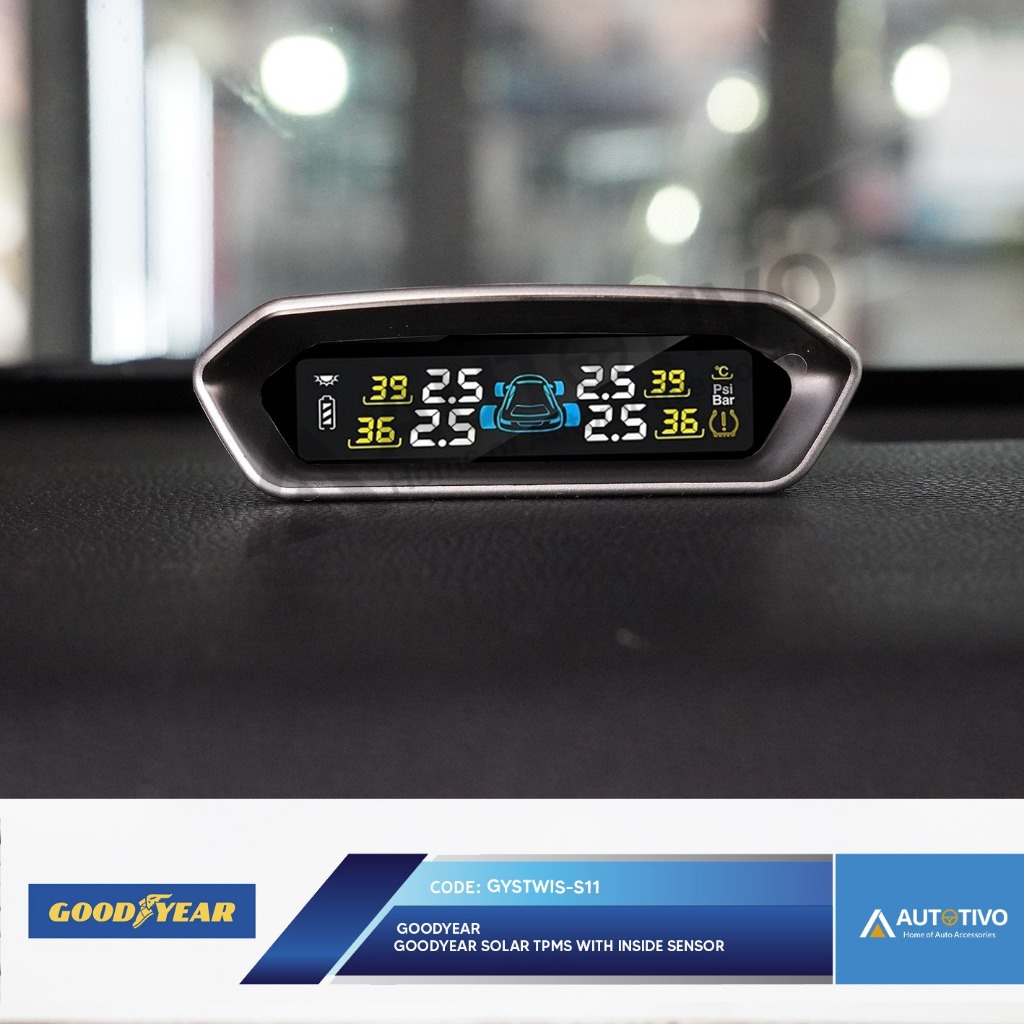 Jual Goodyear Solar Powered TPMS Pengukur Tekanan Ban Mobil | Shopee ...