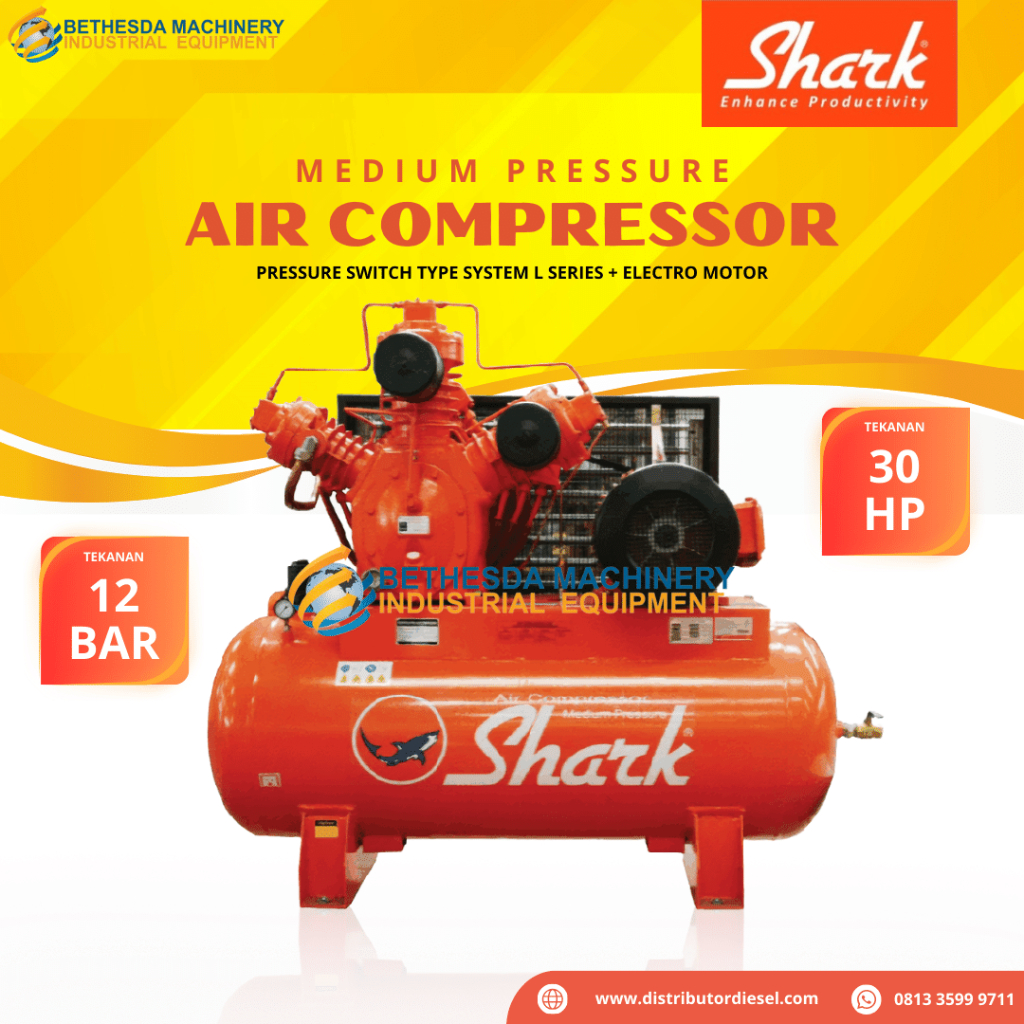 Jual Kompresor Shark H 300 Air Compressor 30 HP 12 Bar | Shopee Indonesia
