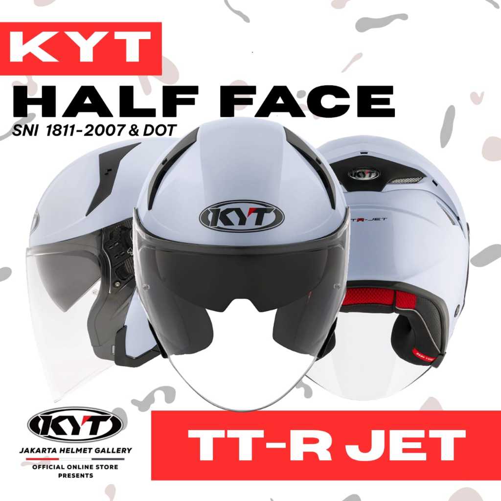 Jual KYT TTR JET SOLID SERIES / Kyt Ttr Jet Seri Solid SNI, DOT ...