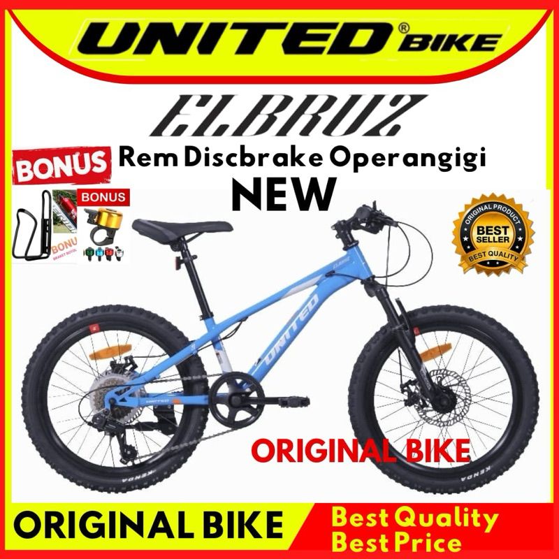 Jual Sepeda Gunung MTB 20 Inch United Monanza Elbruz Rem Discbrake ...