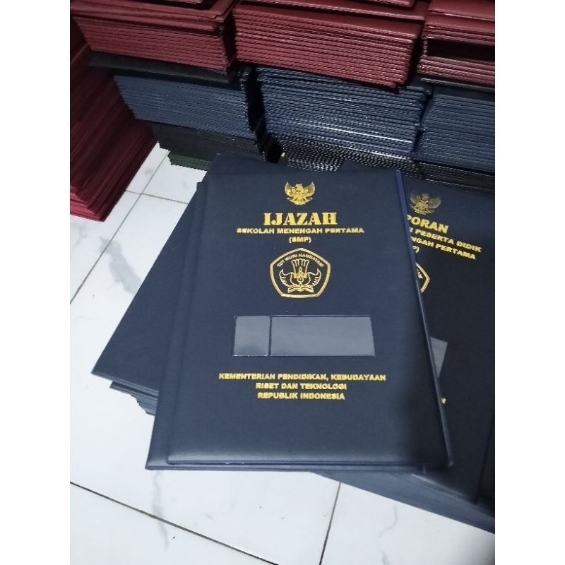 Jual Sampul Ijazah SMP || Cover Ijazah Sekolah Menengah Pertama. Isi 6 ...