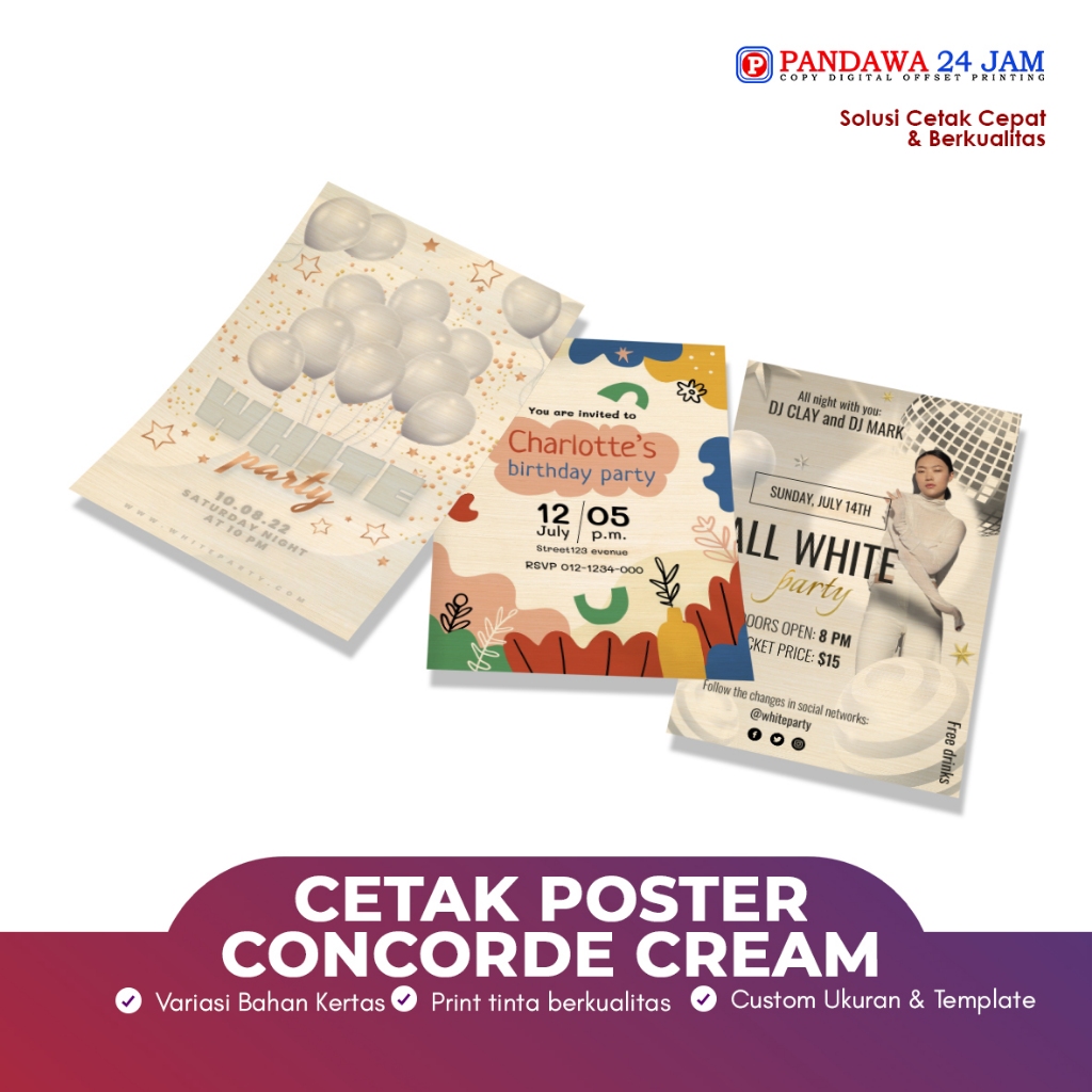 Jual CETAK POSTER A3+ CONCORDE CREAM | Shopee Indonesia