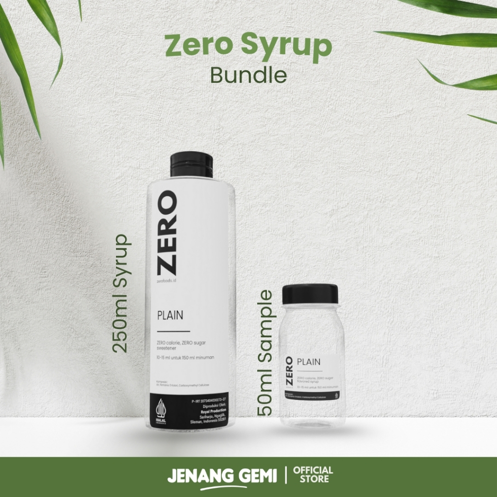 Jual Zero Syrup BUNDLE 50ml sample, Zero Syrup 250ml | ZERO GULA | ZERO ...
