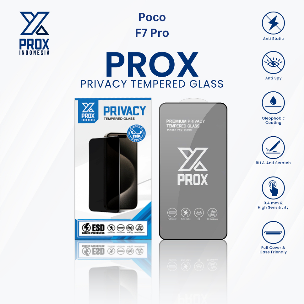 Jual PROX Tempered Glass Anti Spy Poco F7 Pro Full Cover Privacy | Shopee Indonesia