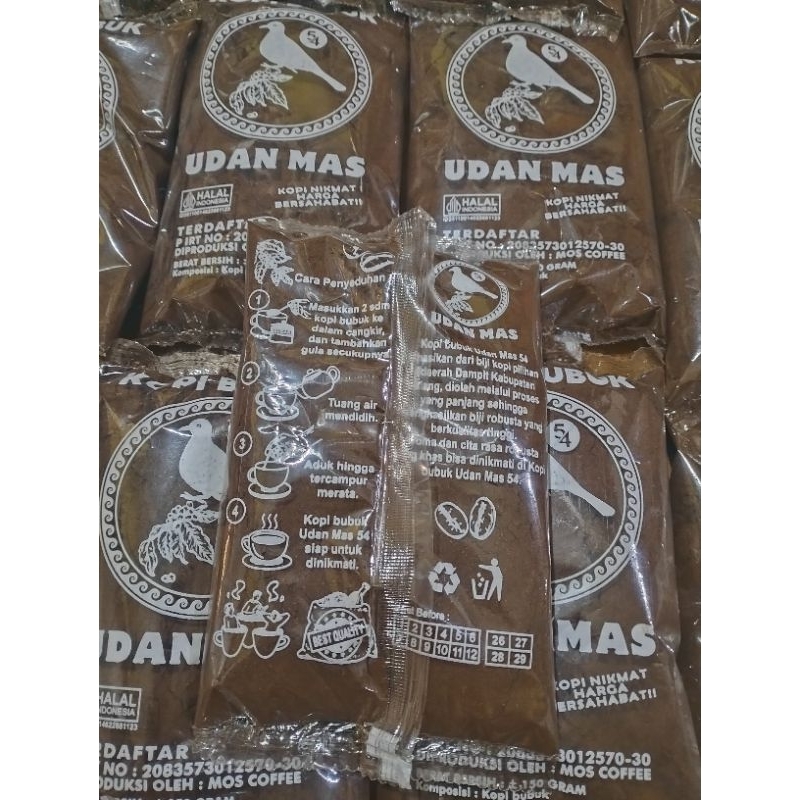 Jual KOPI SACHETAN MURAH CAP PERKUTUT UDAN MAS 54 SABLON PUTIH ± 150 ...