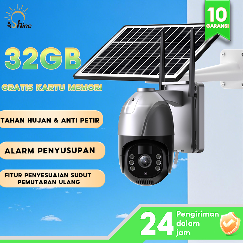 Jual 【Banyak Beli Banyak Hemat】 Solar 5MP CCTV Wireless Outdoor 4G SIM ...