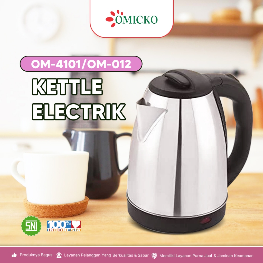 Jual OMICKO Teko Listrik 2 Liter Full Stainless Steel Pemanas Air ...