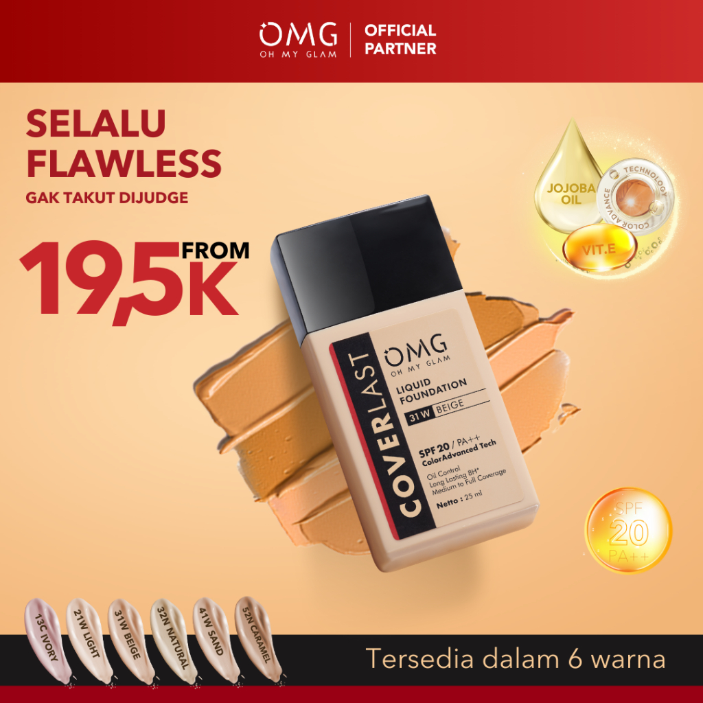 Jual Aster Kosmetik - OMG Liquid Foundation Coverlast 25ml | Shopee Indonesia