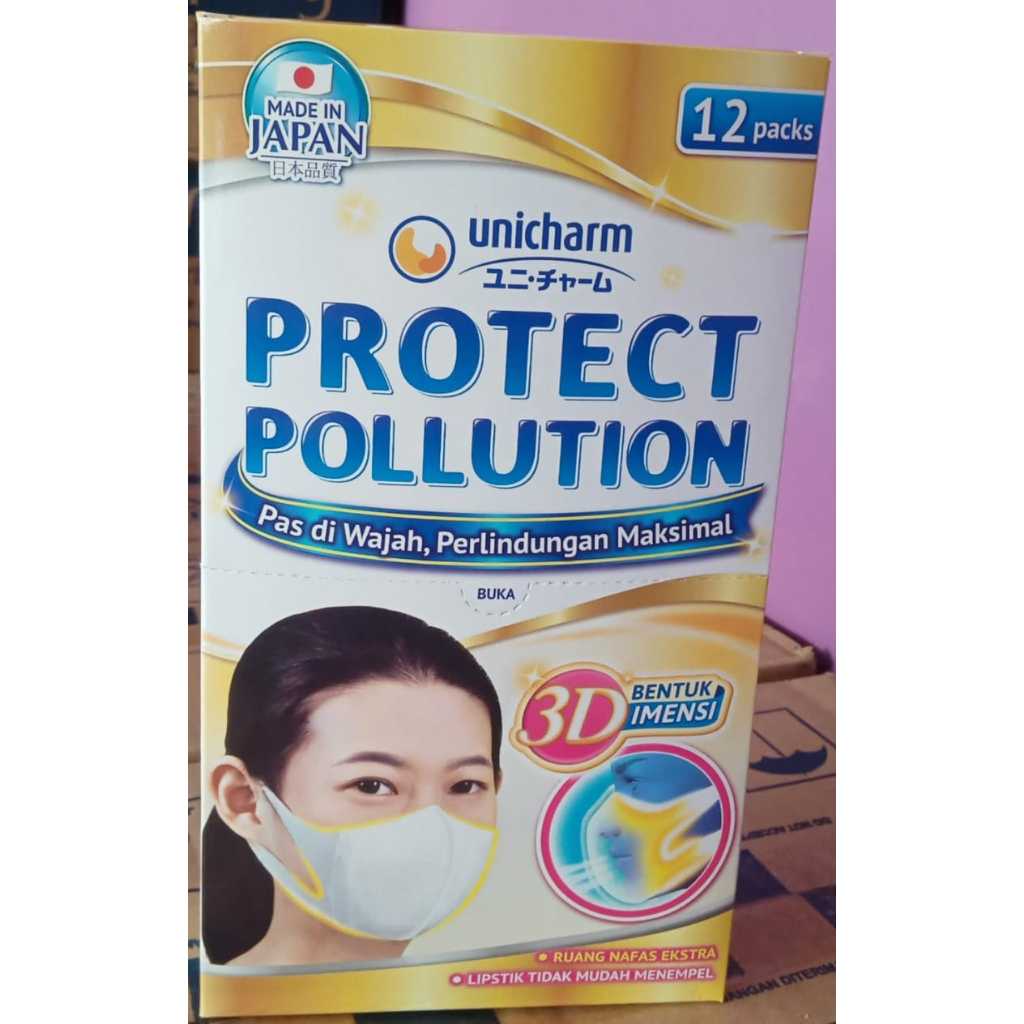 Jual Masker Unicharm Protect Pollution 3D Masker Made In Japan BOX ...