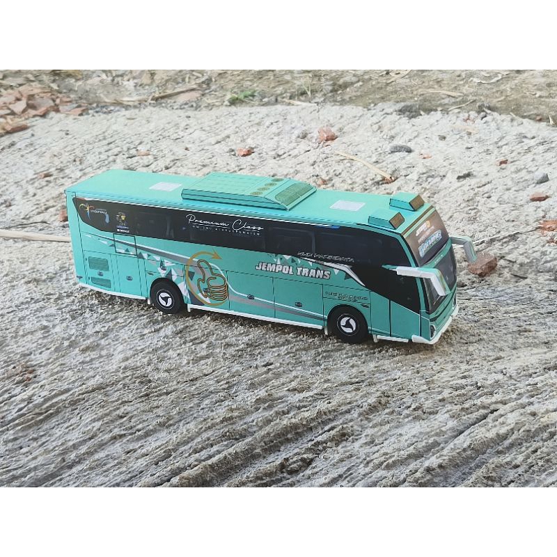 Jual MINIATUR BUS JEMPOL TRANS KOMANG PANJANG 30CM | Shopee Indonesia
