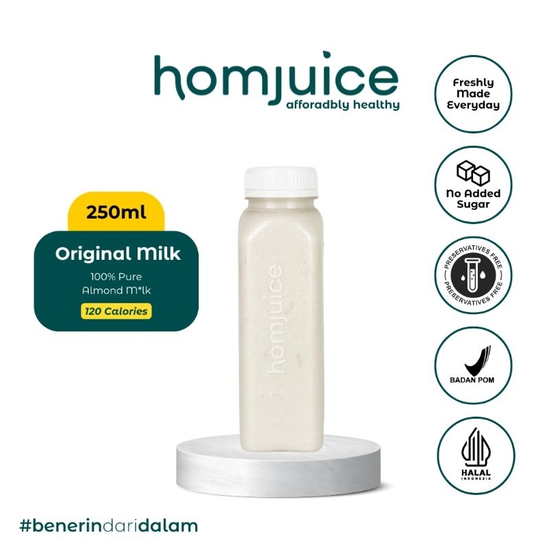 Jual Homjuice - Original Milk 250 ml (Cold-Pressed Juice/Jus/Detox ...