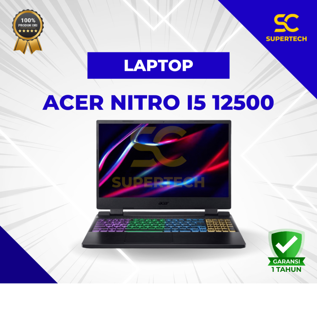 Jual ACER NITRO I5 12500 8GB 512GB GTX3050Ti 15.6" W11 | Shopee Indonesia