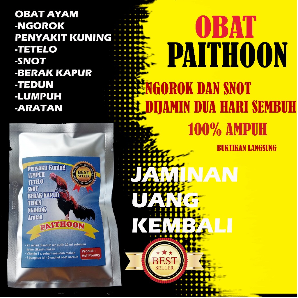 Jual PAITHOON-OBAT AYAM NGOROK CRD SNOT PILEK FLU RADANG TENGGOROKAN ...