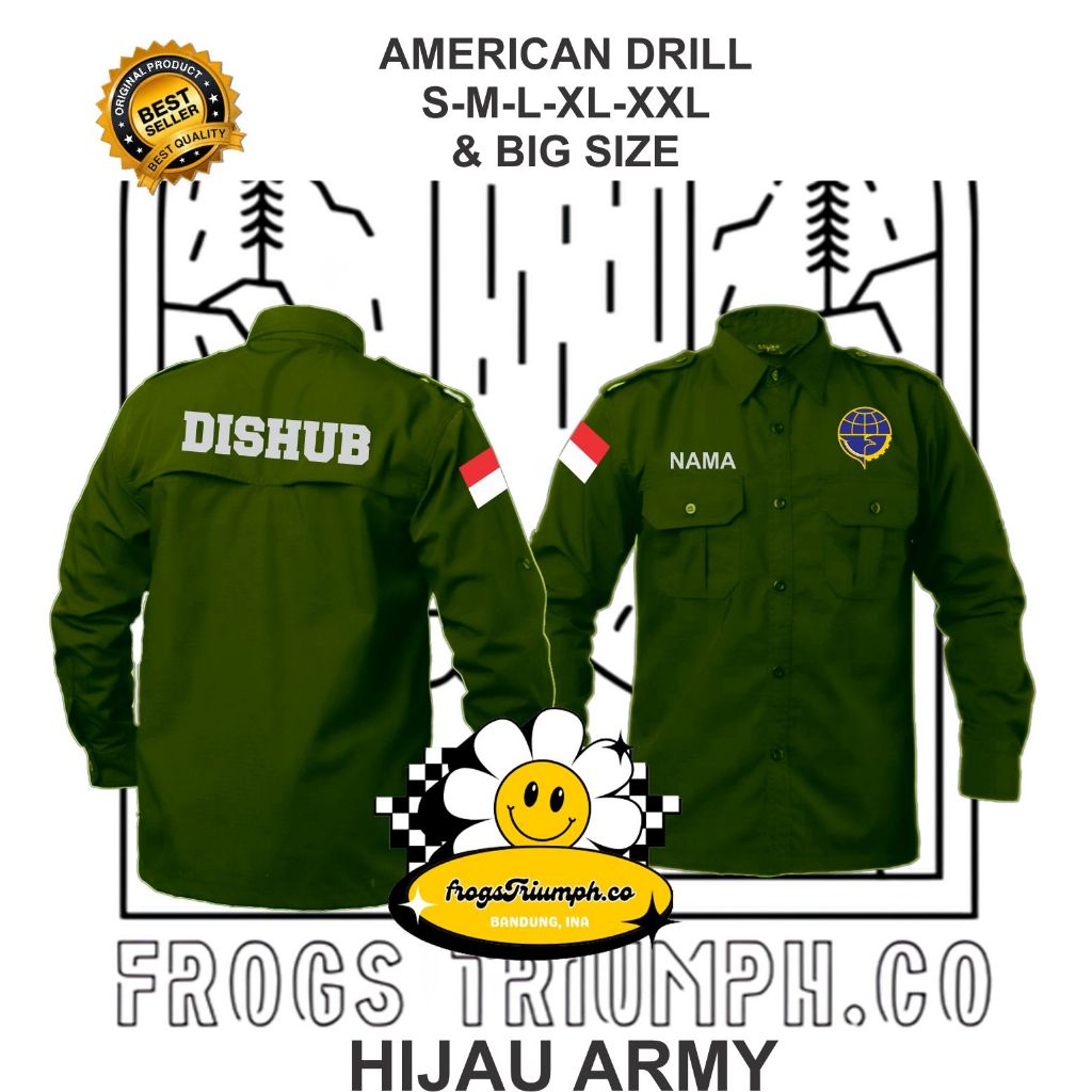 Jual KEMEJA PDL PDH LENGAN PANJANG DISHUB / DINAS KEMENTERIAN ...