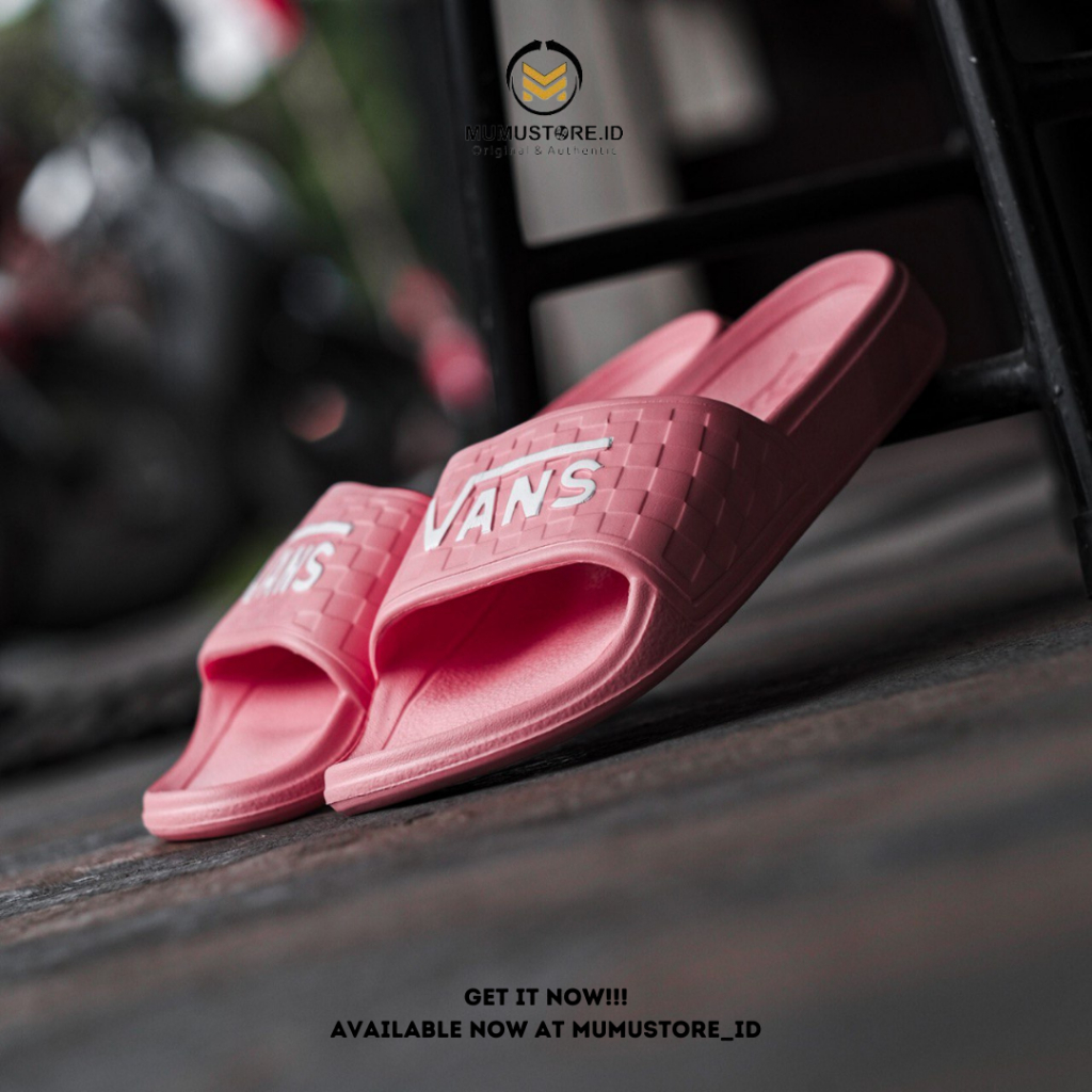 Jual [BISA COD] Sendal Unisex Vans Slide On Slipper Checkerboard Pink ...