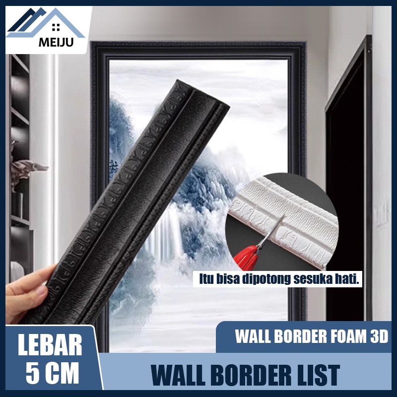 Jual 230cm*5cm Wallpaper List Border Foam Stiker List Profil Border ...