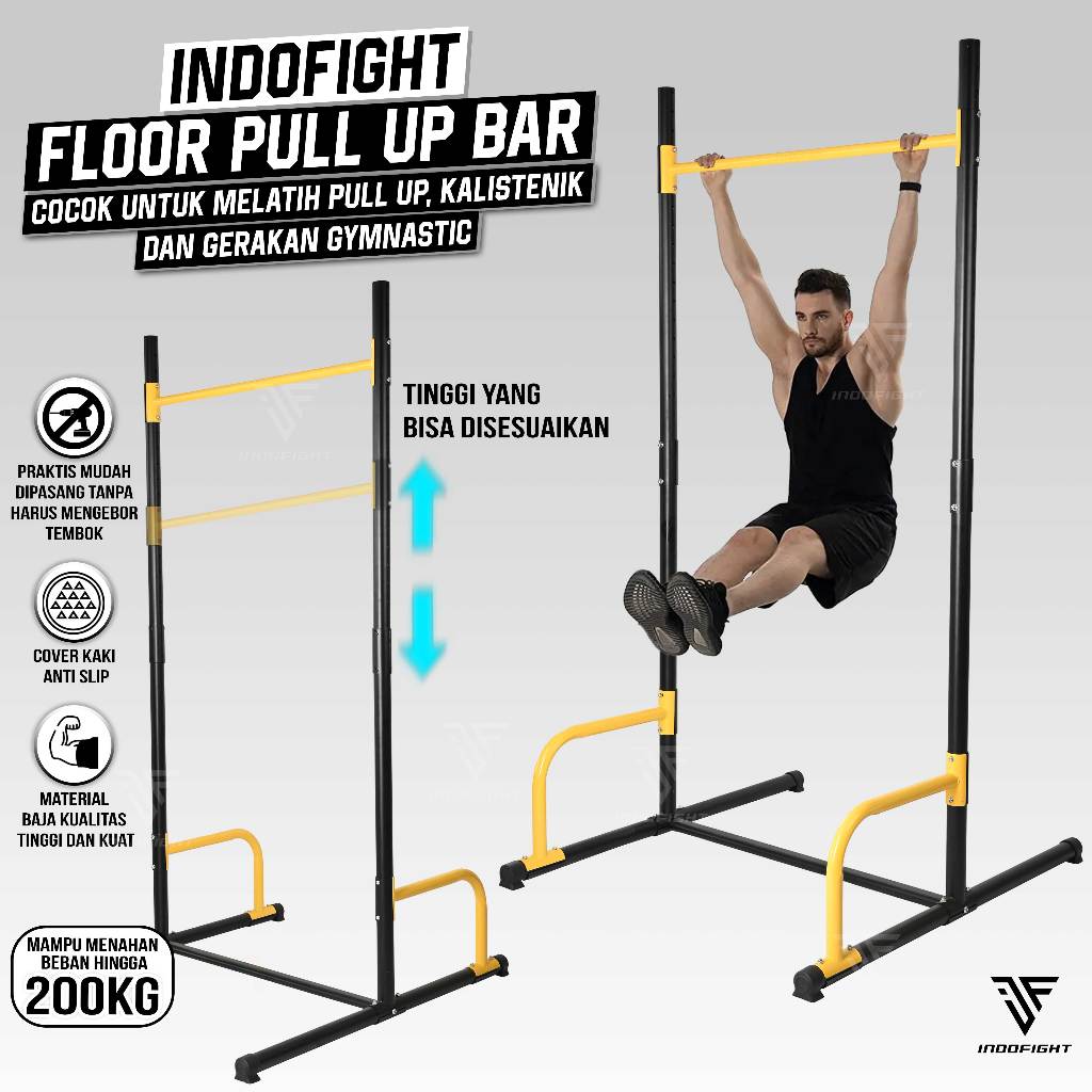Jual Pull Up Horizontal Gymnastic Indofight Pull Up Bar Alat Fitness ...