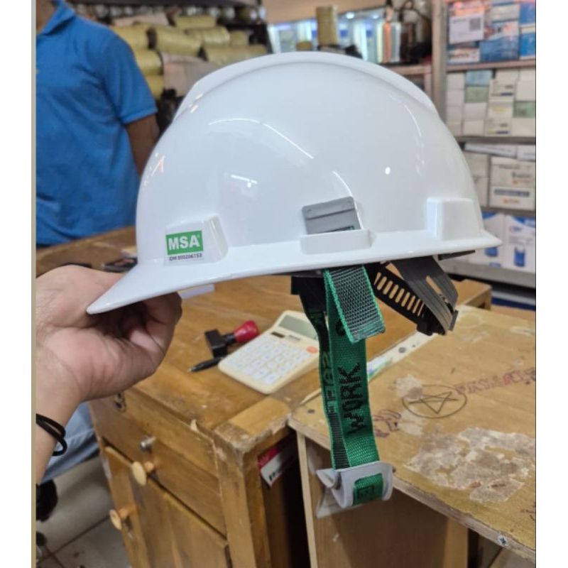 Jual Helm safety MSA FULL set iner + tali dagu murah/helm MSA lokal ...