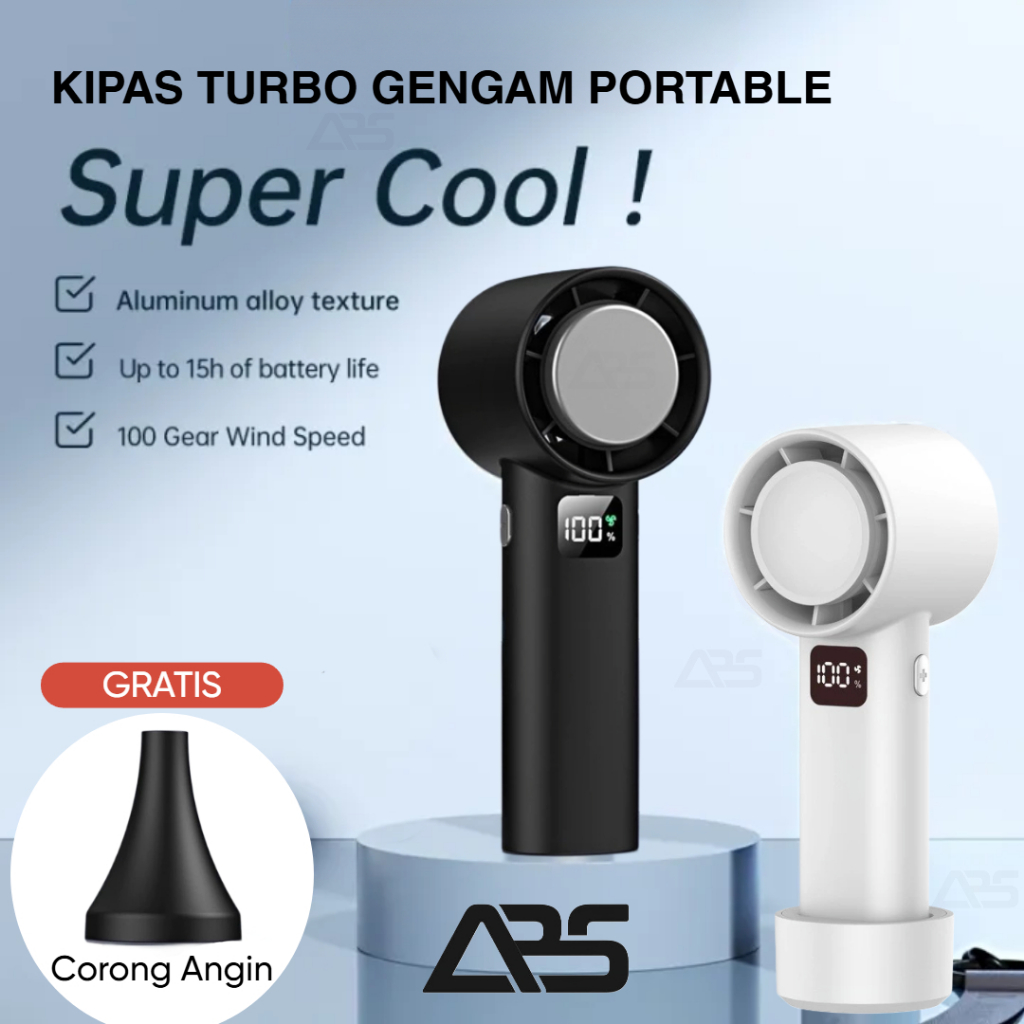 Jual Kipas Angin Portable USB 5000mAh Kipas Mini Turbo Fan Kipas Angin ...