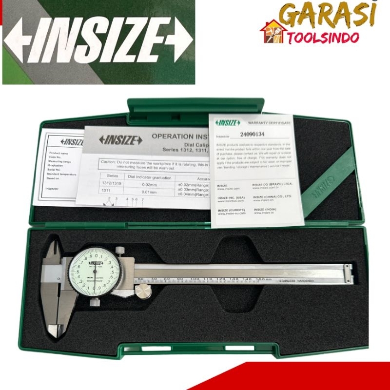Jual INSIZE SIGMAT JANGKA SORONG 0 - 150 MM SKEGMAT INSIZE 1312 150 ALAT UKUR DIAL CALIPER ...