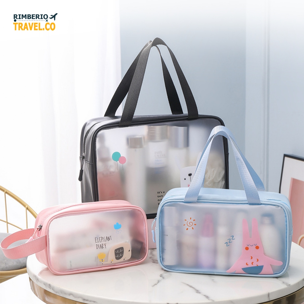 Jual RIMBERIO Pouch Make-Up Travel Transparan Waterproof 91026 - 90127 ...