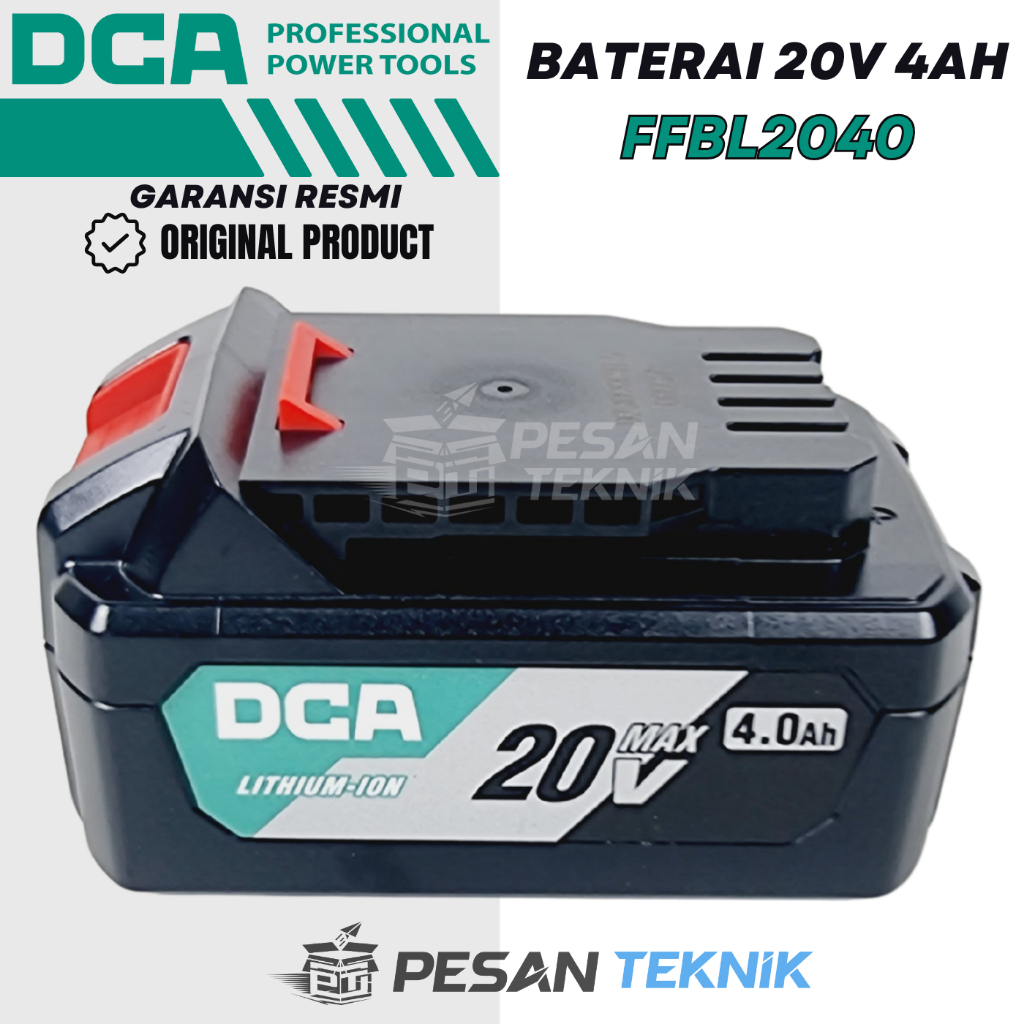 Jual Baterai DCA 20V 4AH lithium battery FFBL2040 BATERAI CORDLESS ...