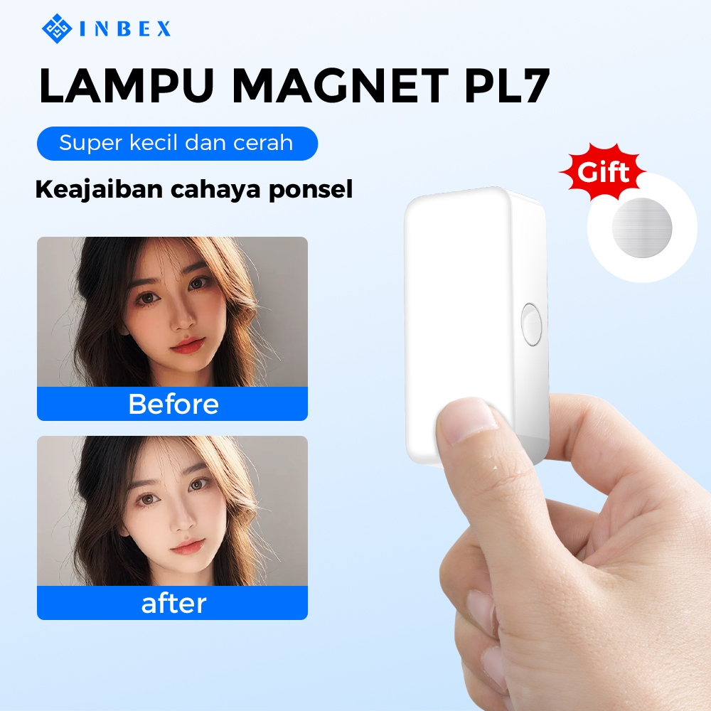 Jual INBEX lampu mini magnetik darurat lighting konten 3 warna untuk ...