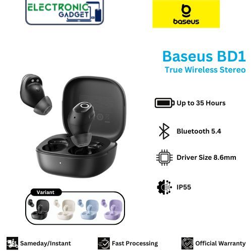 Jual Baseus BD1 Mini TWS True Wireless Earbuds Bluetooth Earphone ...