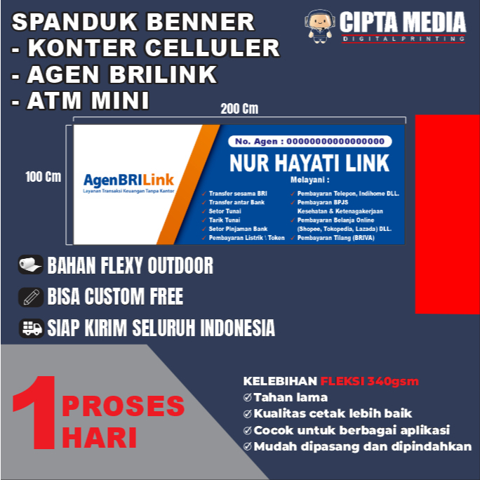 Jual SPANDUK BENNER - KONTER CELLULER - AGEN BRILINK - ATM MINI - FREE ...