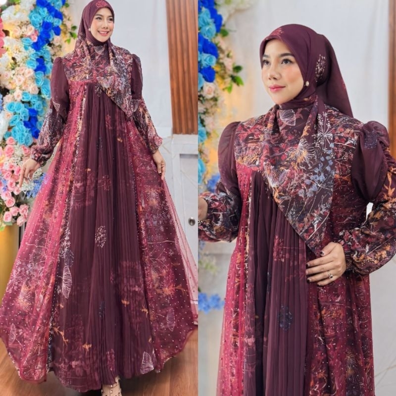 Jual DAYANA SERIES BY HUMAIRA SYARI GAMIS CERUTY PREMIUM MIX TULE ...