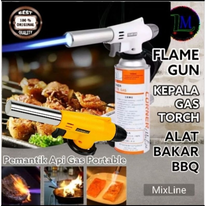 Jual Kepala Gas Torch Portable || Flame Gun Pemantik Alat Bakar BBQ | Shopee Indonesia