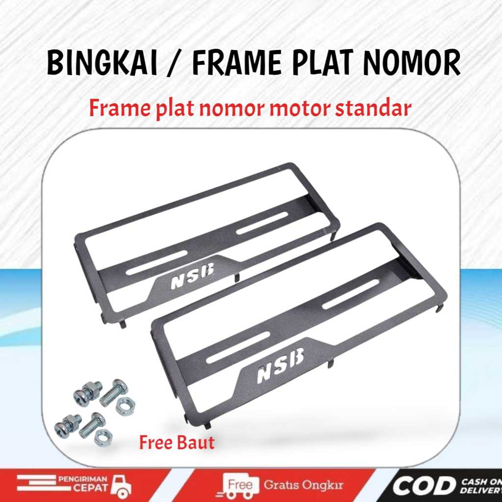 Jual COVER PLAT NOMOR BESI BINGKAI FRAME PLAT NOMOR MOTOR UNIVESAL ...