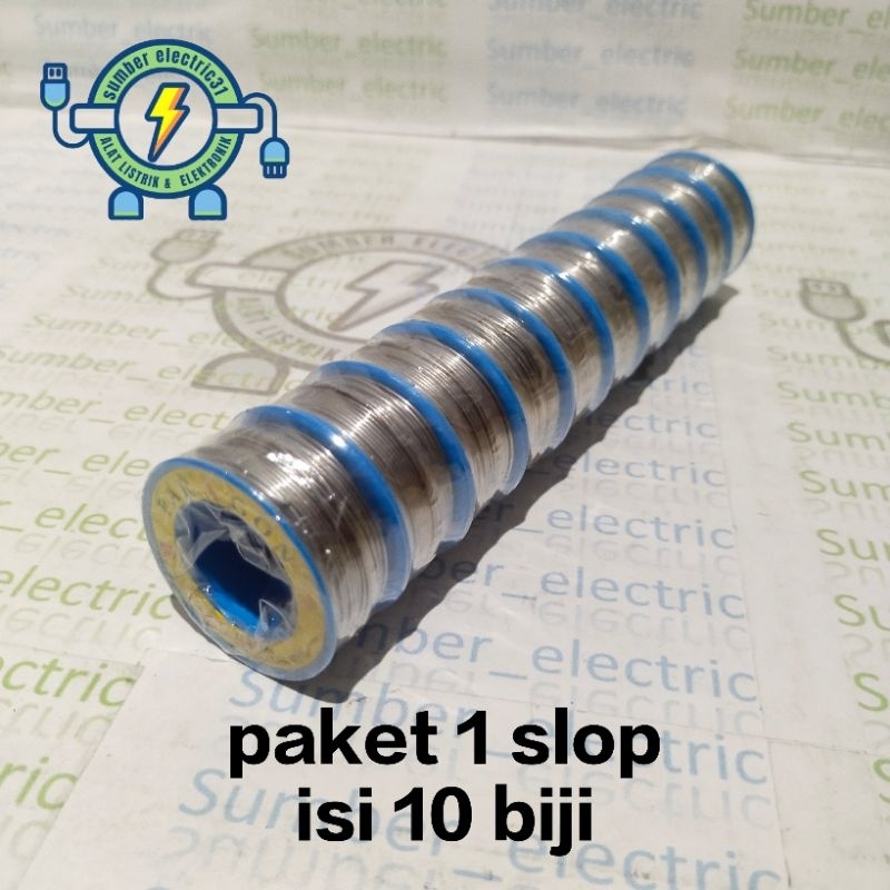 Jual Timah solder / tinol 10 meter PARAGON paket 1 slop 10 roll asli ...