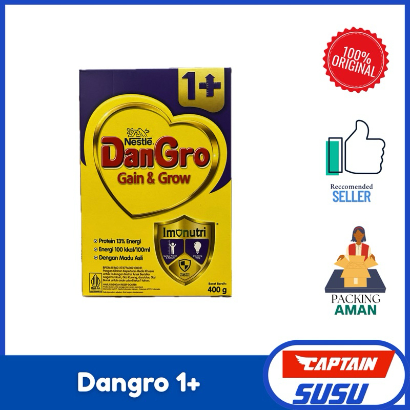 Jual Nestle DanGro Gain & Grow 1+ 400gr Formula tinggi kalori | Shopee ...