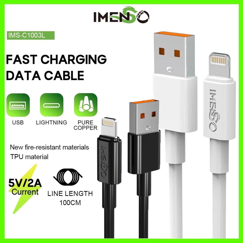 Jual IMENSO kabel data apple USB To iOS Lightning Iphone 11 12 13 14 ...