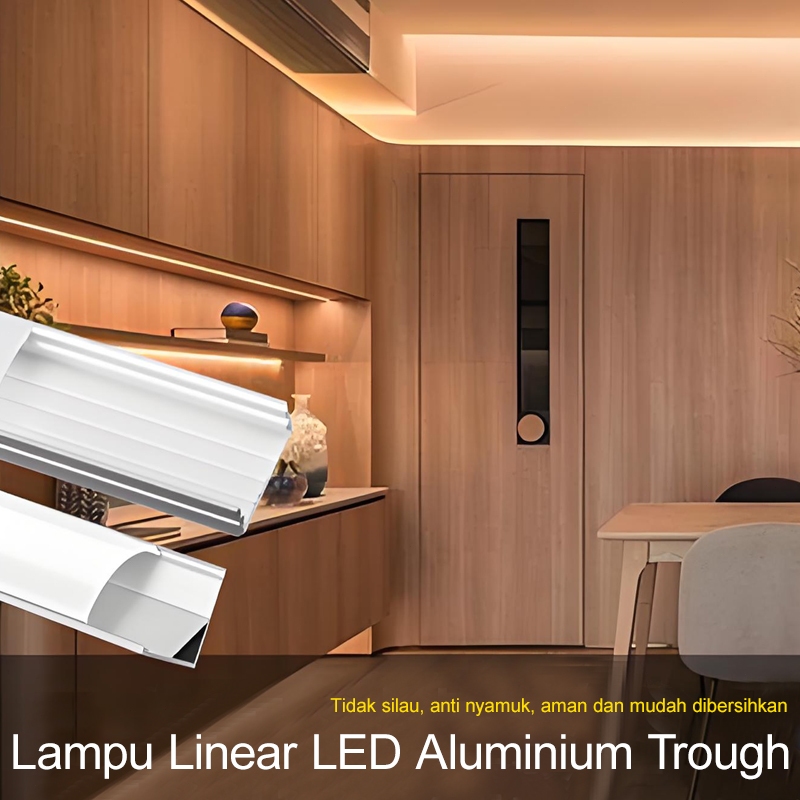 Jual LED Profile Cover Casing Housing LED Strip Aluminium L /1 Meter ...