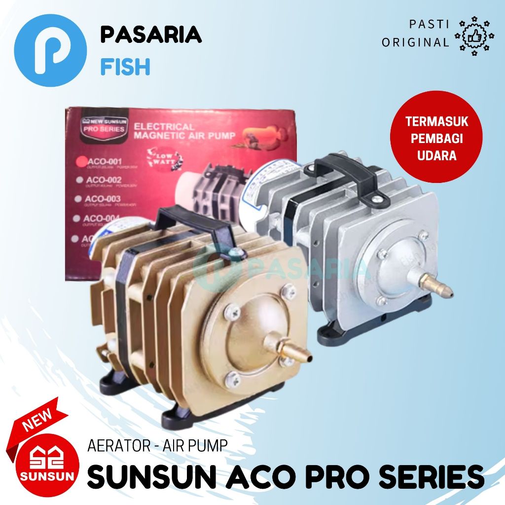 Jual SUNSUN ACO 001/002/003/004/005 PRO Series Aerator ACO PRO Pompa Udara Outdoor Aerasi Kolam ...