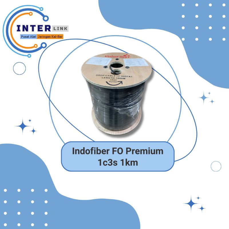 Jual Kabel Fiber Optic Indofiber Premium 1 core 3 seling 1km | Shopee Indonesia