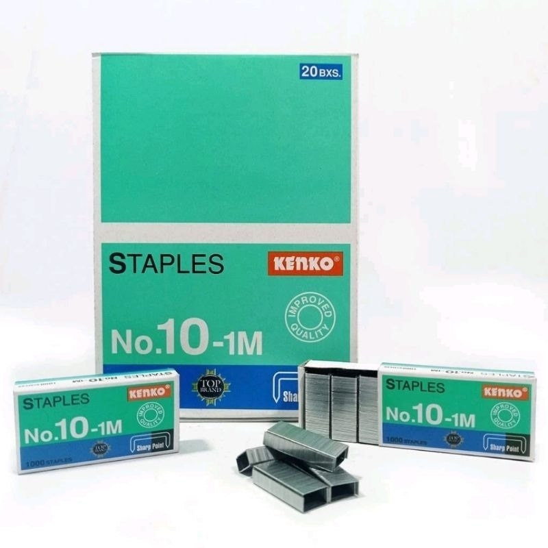 Jual Isi Staples Kenko No.10-1M Kecil Sesuai Gambar 1 Box Isi 20 Kotak ...