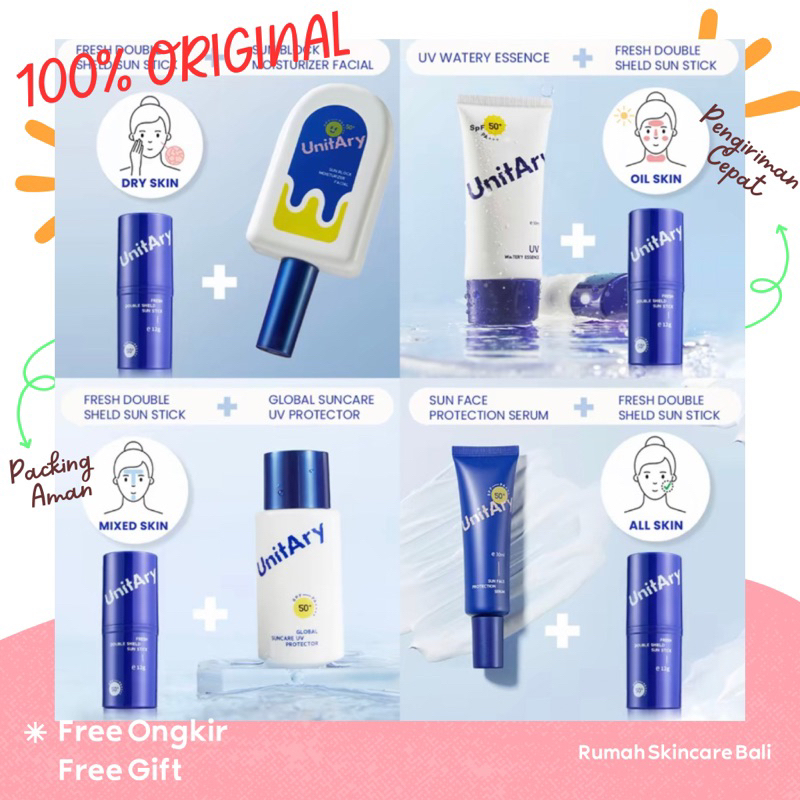 Jual UNITARY All Skins Sunscreen SPF 50+/PA++++ | UNITARY FRESH DOUBLE ...