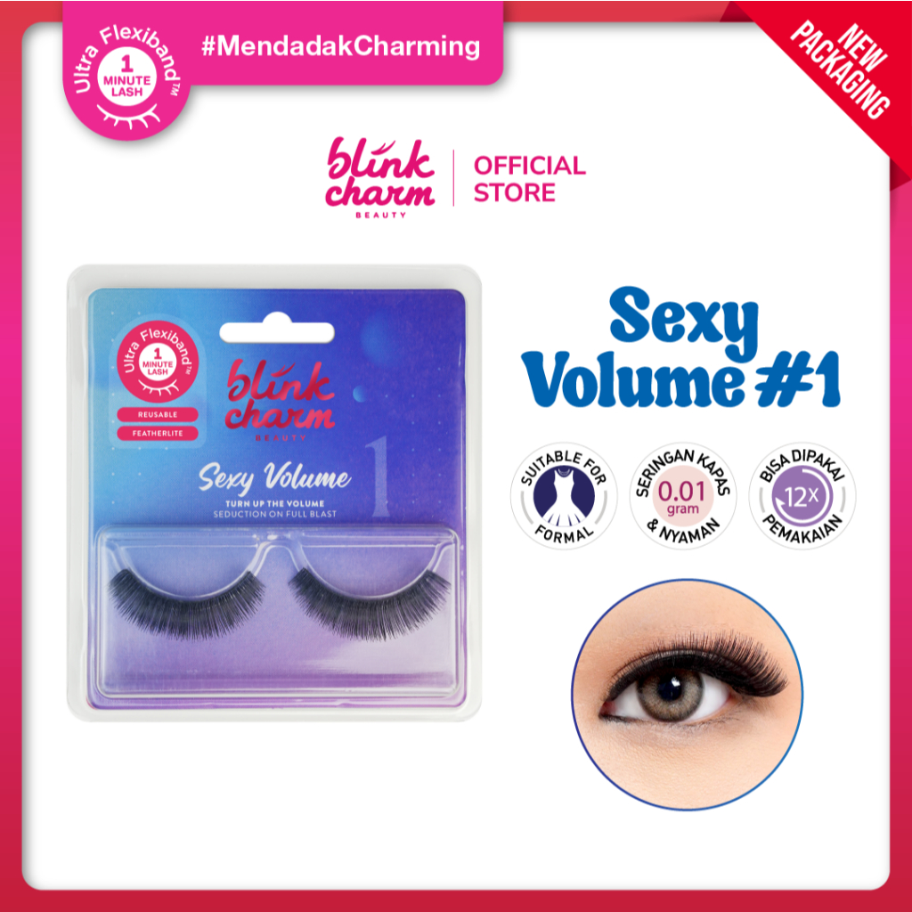 Jual Blink Charm Eyelashes (Bulu Mata Palsu) - SEXY VOLUME 1 | Shopee ...